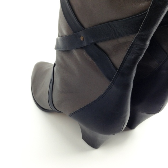 Hogl | Shoes | Vintage Hogl Austria Grey Black Tall Boots | Poshmark